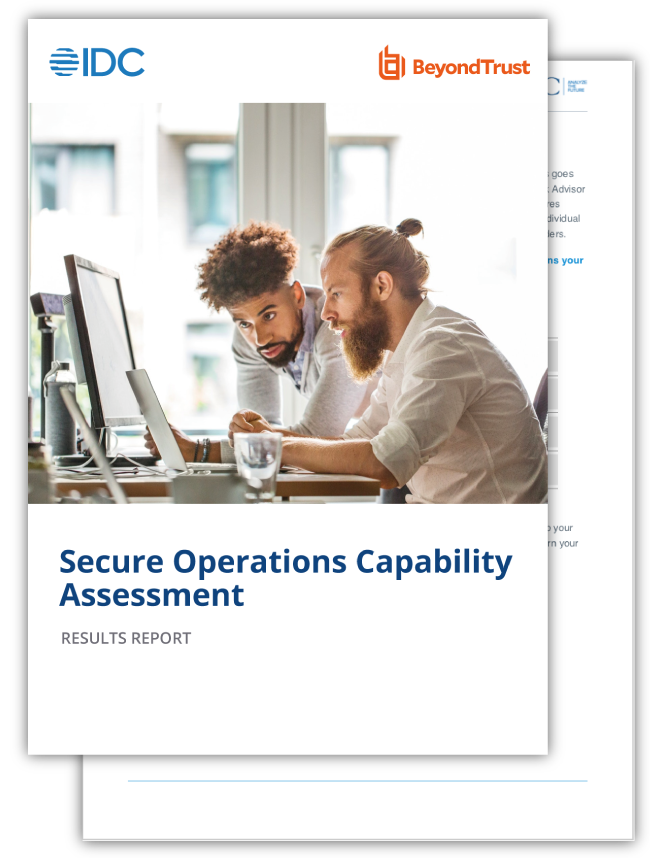IDC's Secure Operations Capability Assessment sponsored by BeyondTrust
